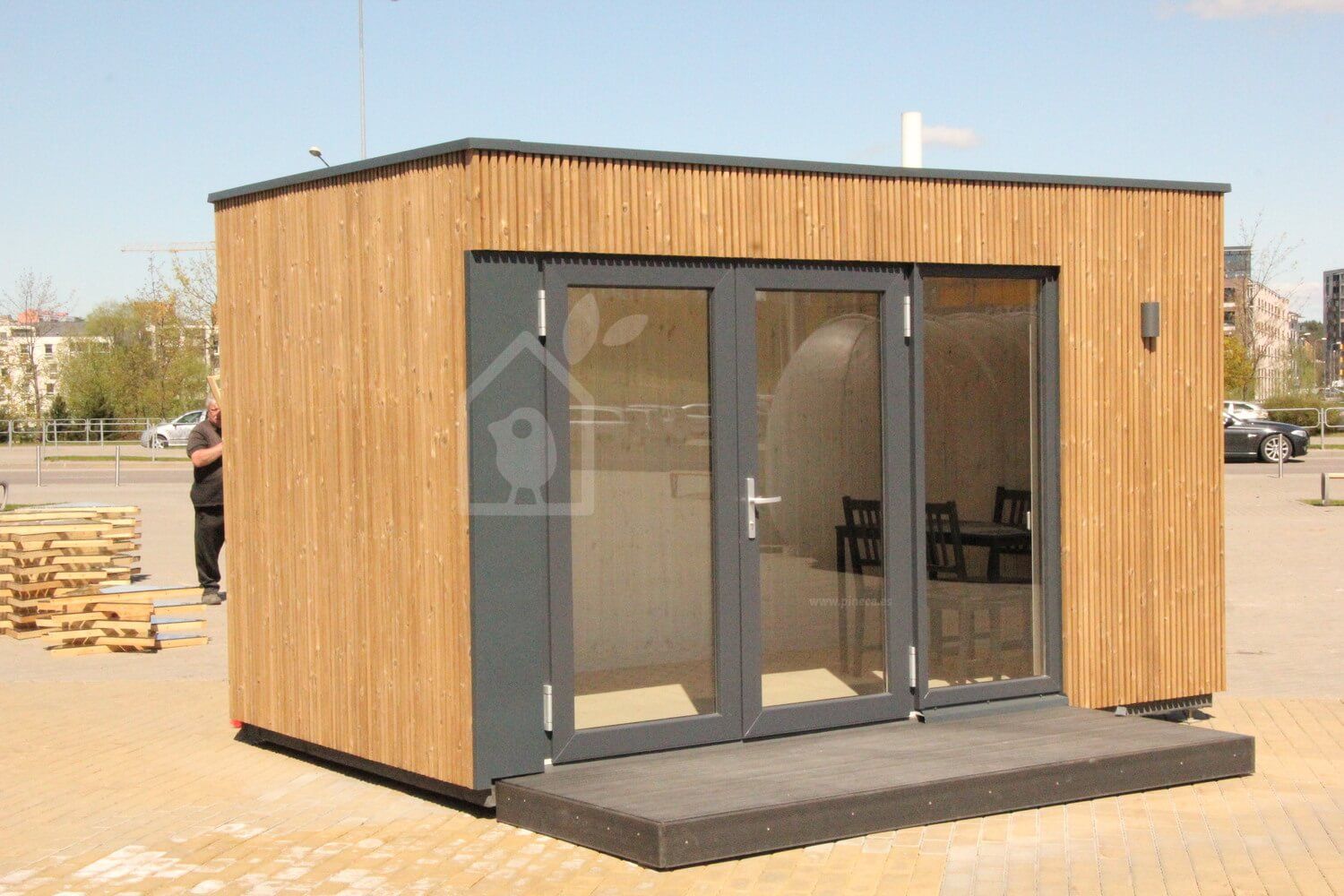 Tuinkantoor PREMIUM (Geïsoleerd PLUS, SIP panelen), 4.1x2.4 m, 10 m²
