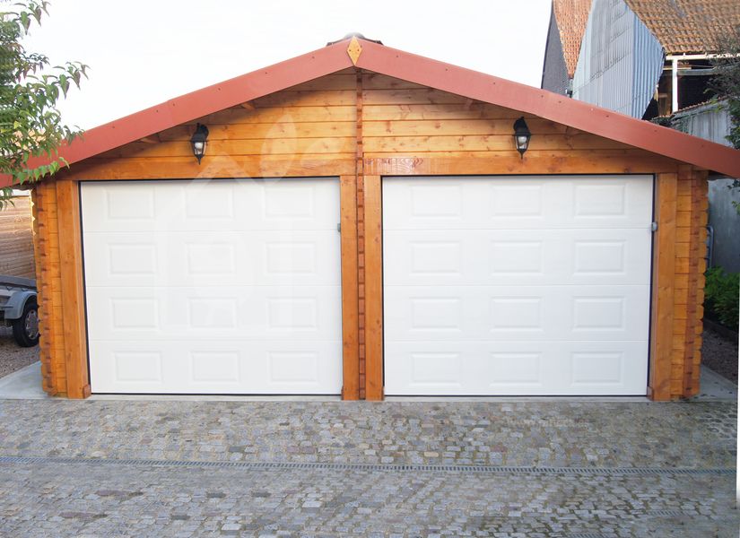 Dubbele houten garage CLASSIC DUO (44 mm), 6x6 m, 36 m²